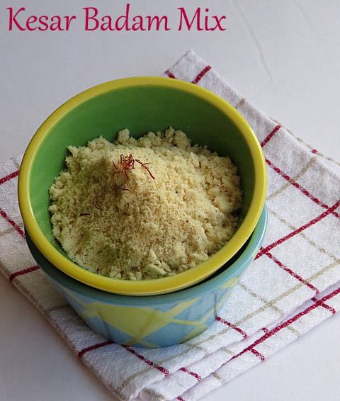 Homemade Kesar Badam Mix | Homemade Almond Saffron Mix • The Magic Saucepan