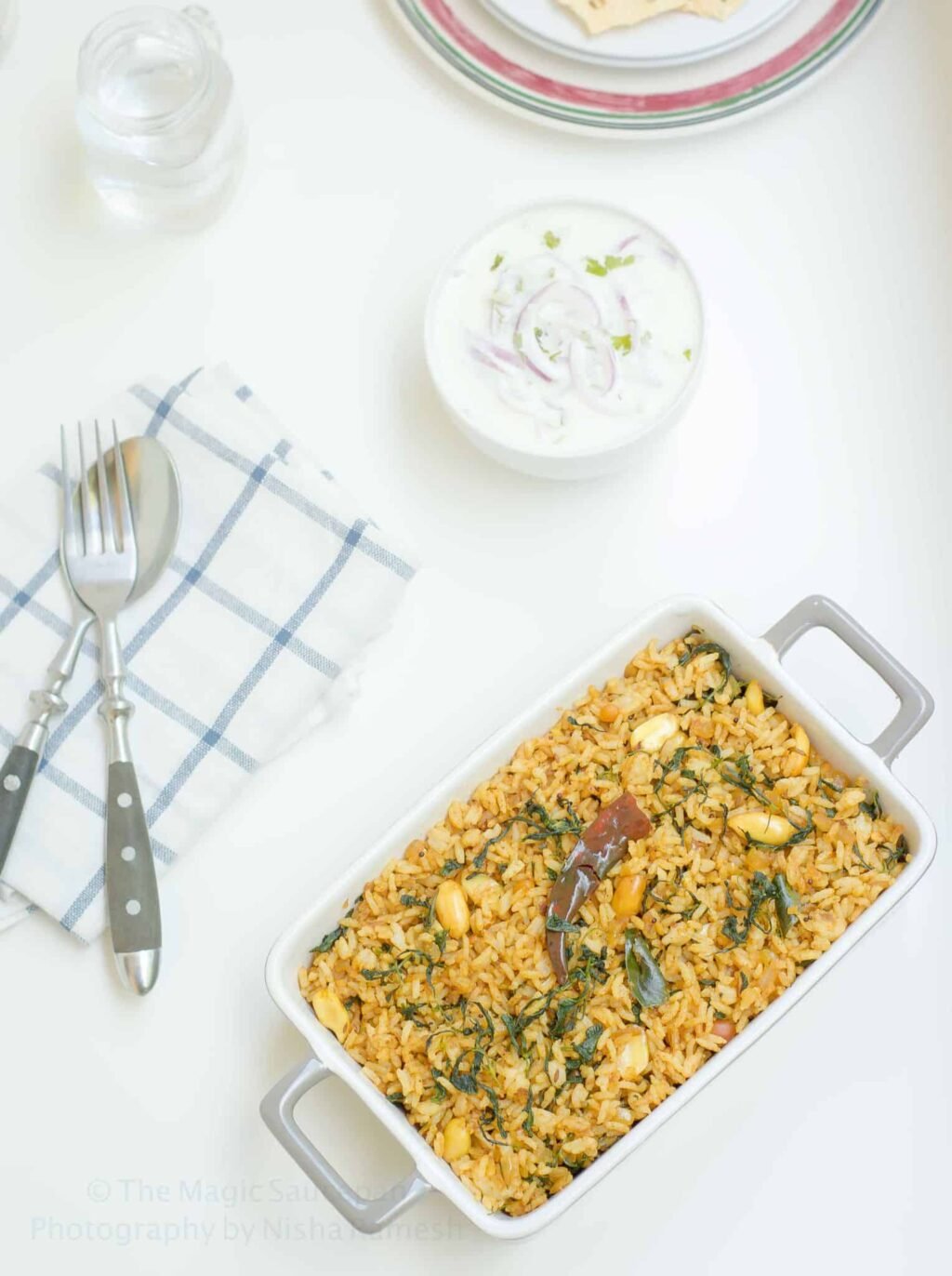Methi Rice | Fenugreek Leaves Rice • The Magic Saucepan