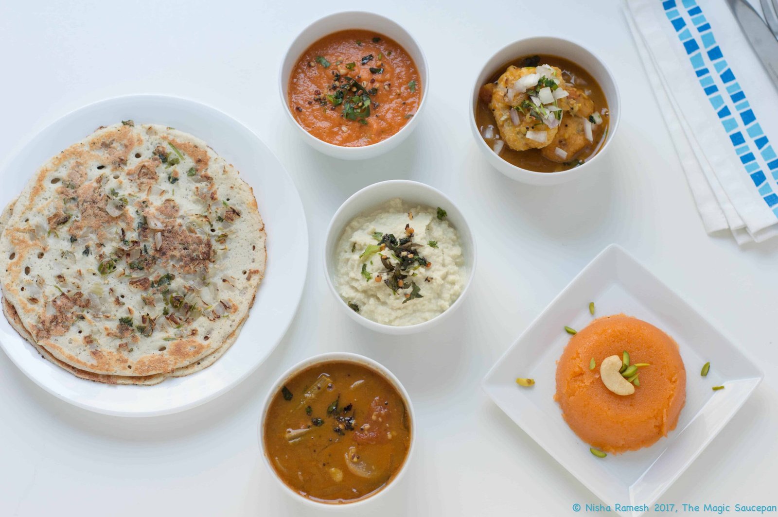 South Indian Breakfast Thali • The Magic Saucepan